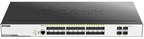 Коммутатор D-link DGS-3000-28XS/B1A 24xSFP Gigabit, 4x10GBase-X SFP+, L2