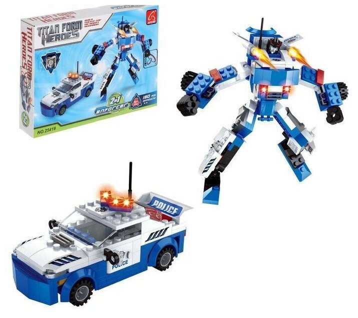 Конструктор «Робот- трансформер», 2 варианта сборки, 180 деталей Ausini Китай