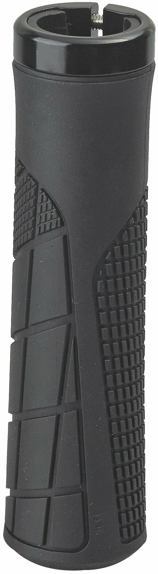 Ручки на руль для велосипеда грипсы H6 OneSideLock 135мм резиновые, антискользящий дизайн, фиксатор, черные