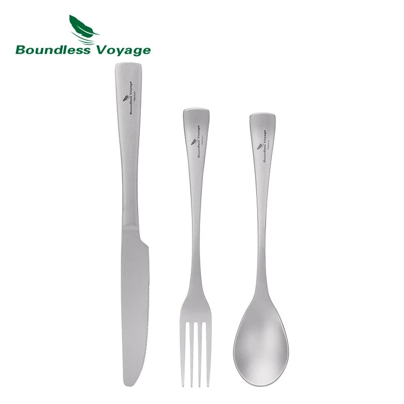 Столовые приборы из титана Boundless Voyage Ti1055A Titanium color