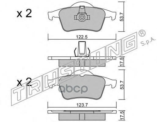К-т дисков. тормоз. колодок Volvo S80 98>/S60/V70 00>/C70 Trusting арт. 3570