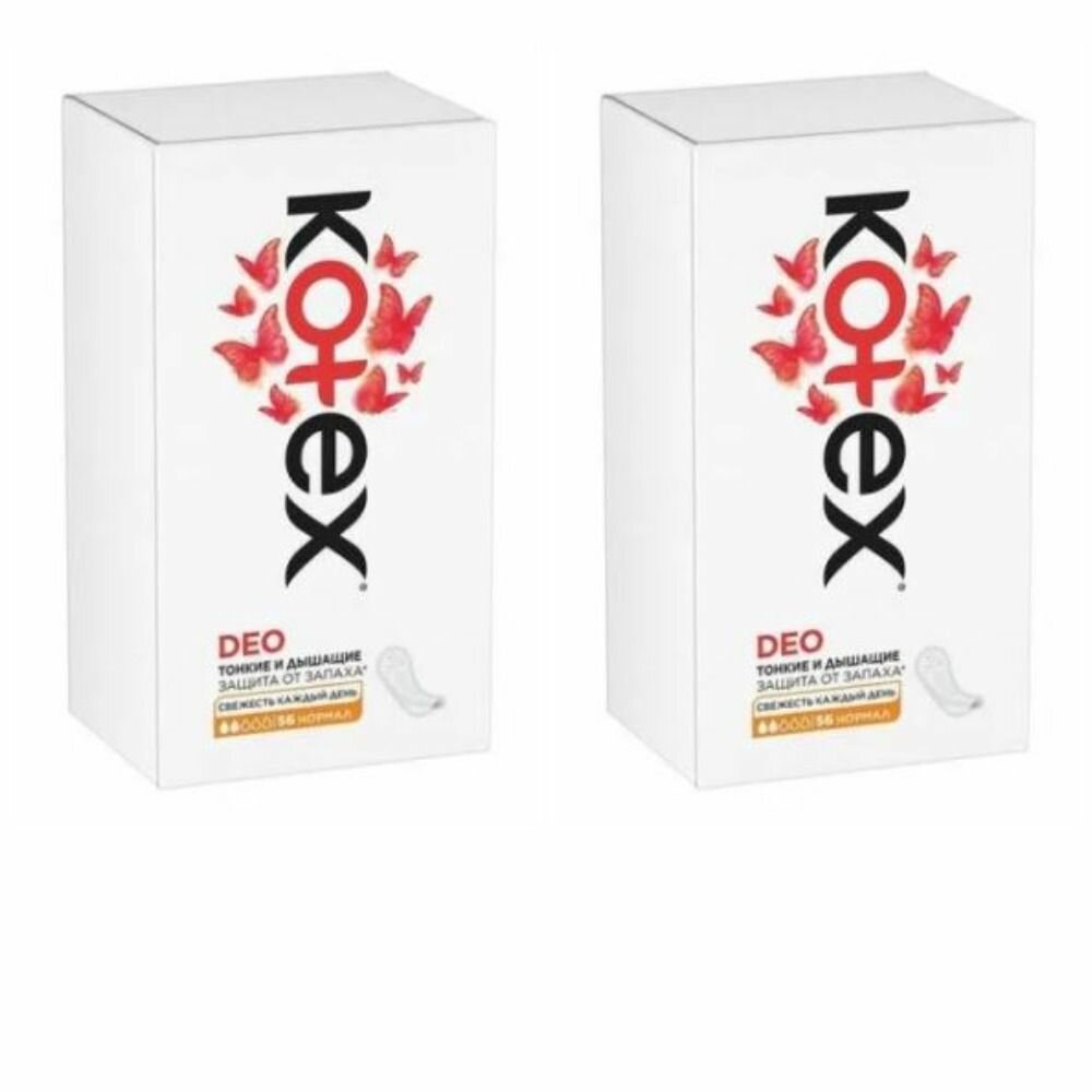 Kotex Прокладки ежедневные Normal Deo, 56 шт - 2 уп