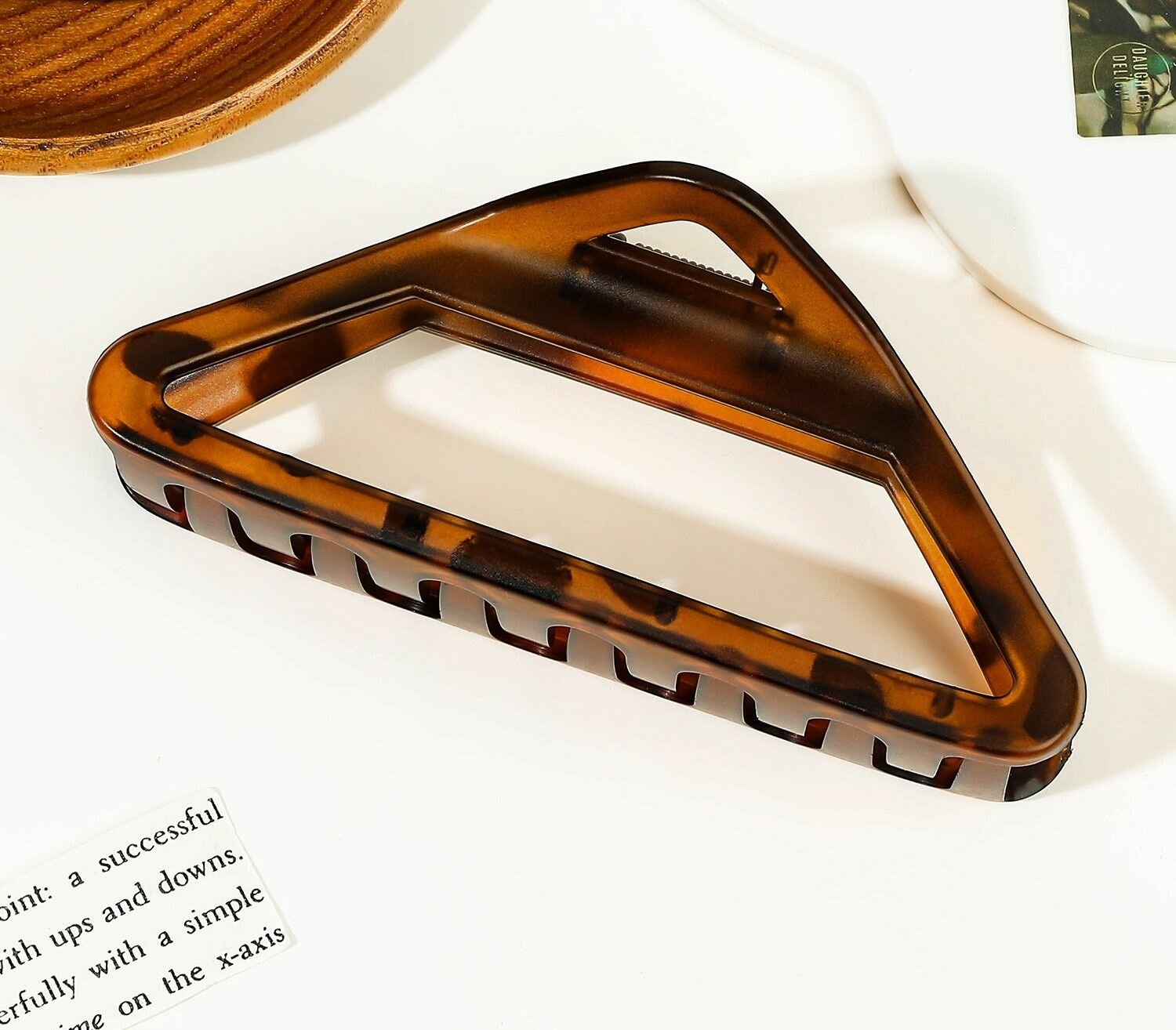 Заколка-краб для волос, цвет шоколадный трюфель.