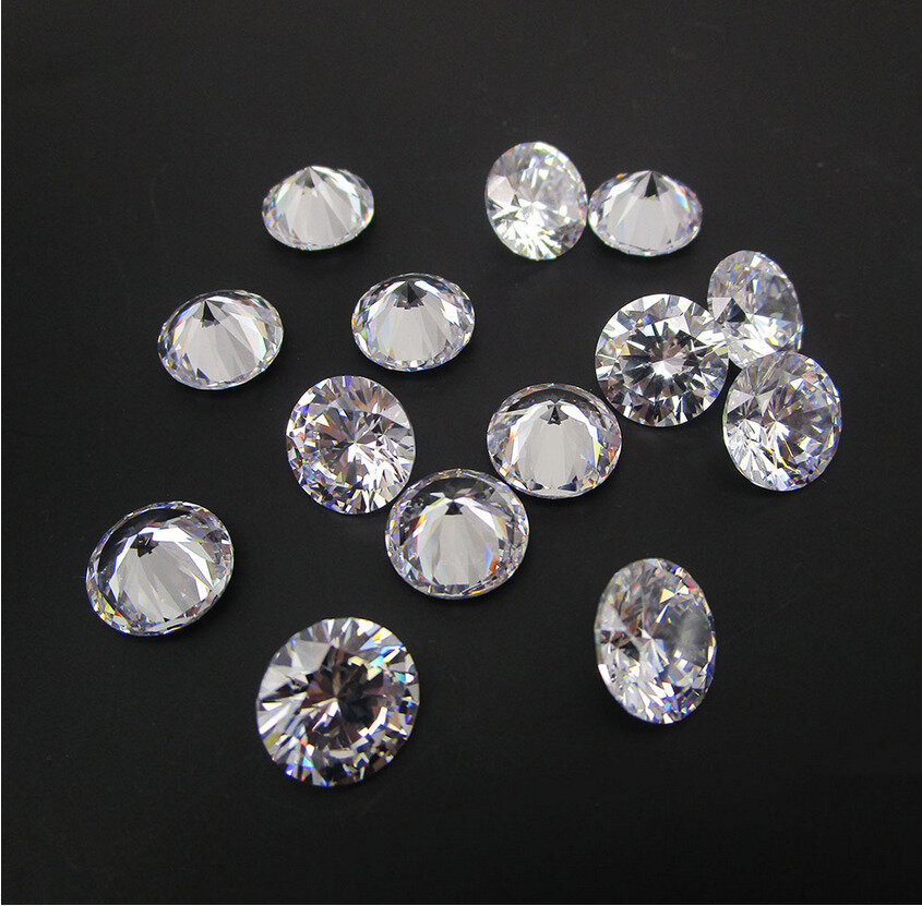 Фианит круг бесцветный 2,25 мм комплект 50 шт, кубический цирконий, циркон