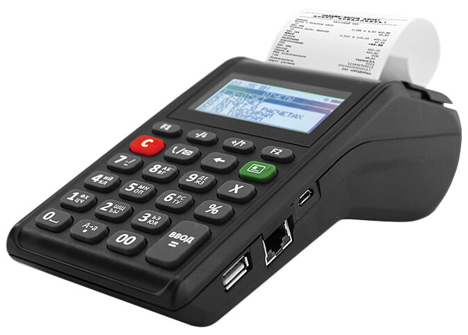 Кассовый аппарат ККМ АТОЛ 91Ф. Черный. Без ФН. Ethernet. 2G. Bluetooth. Wi-Fi, 5.0