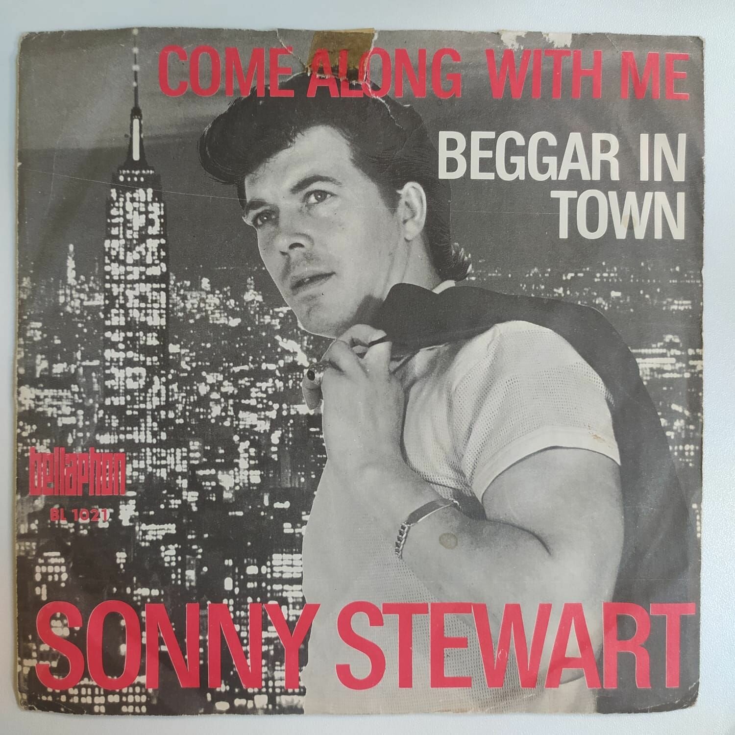 Виниловая пластинка 7" Sonny Stewart - Come Along With Me / Beggar In Town (Германия 1965г.)