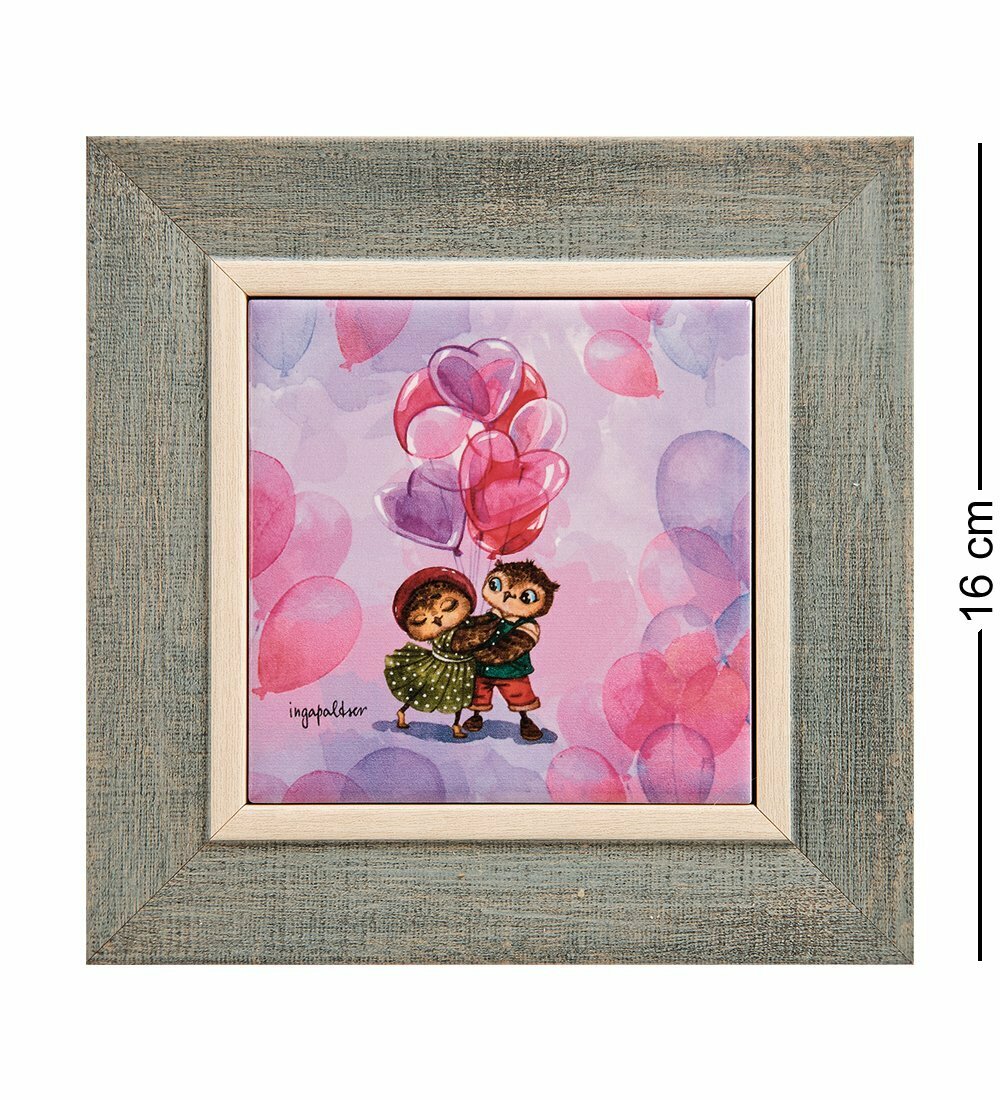 Панно керамическое 'Танго поцелуев' 10х10