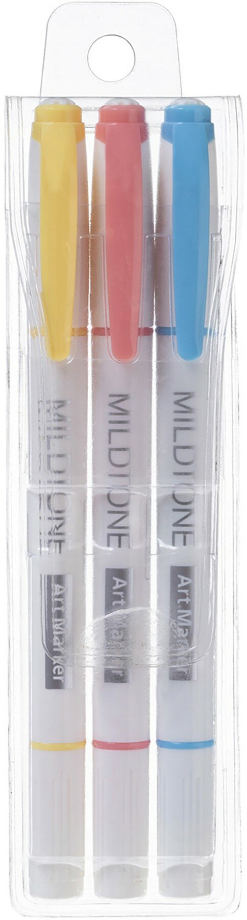 Артмаркеры двухсторонние Mildtone PASTEL, 3 штуки