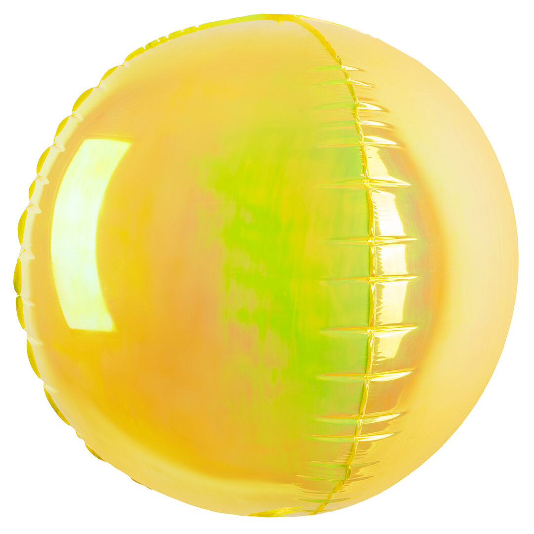 Шар 3D (32'/81 см) Сфера, Хамелеон, Желтый, Перламутр, 1 шт. в уп.