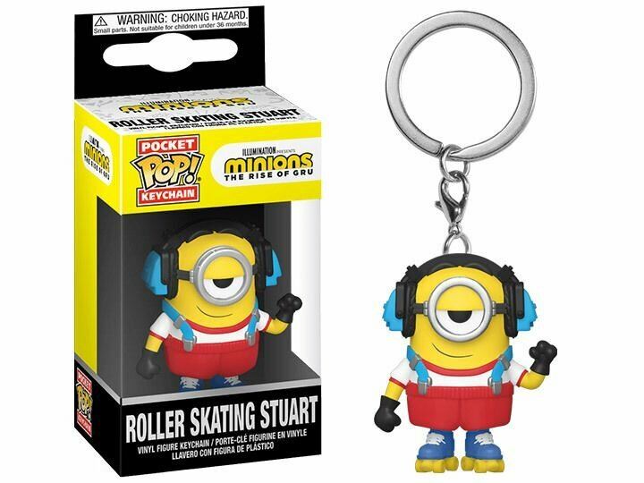 Брелок keychain Миньон Стюарт на роликах (Roller skating Stuart)