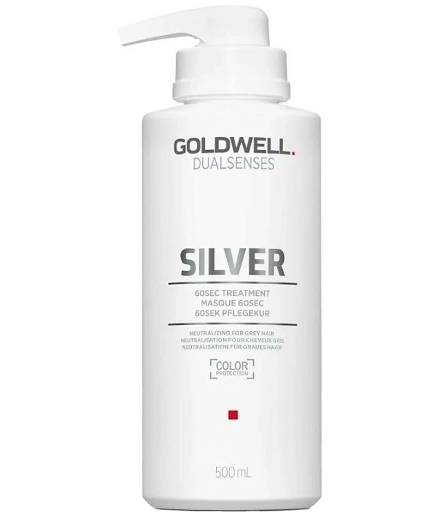 Goldwell Dualsenses Silver 60 Sec. Treatment - Корректирующая маска для седых и светлых волос 500 мл