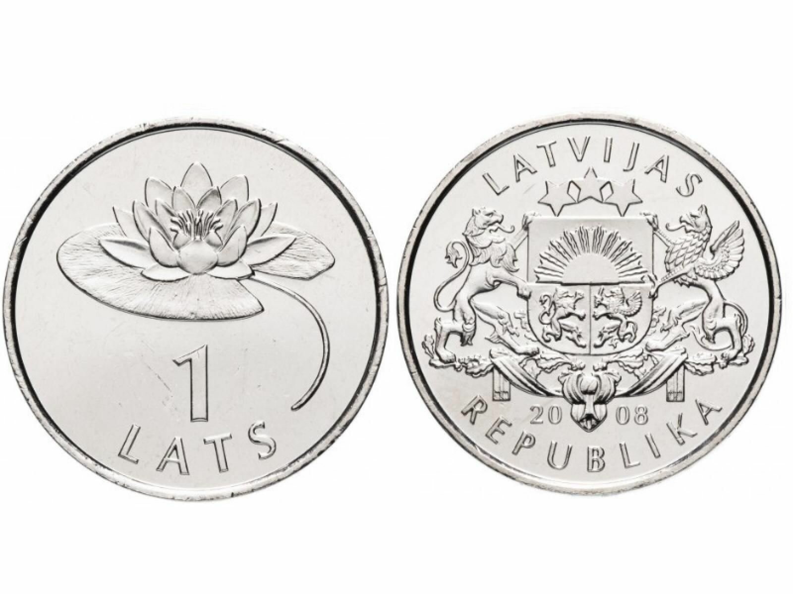 1 лат Латвии 2008 г, Лилия
