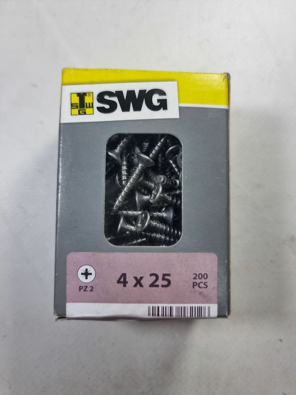 Шуруп по металлу А2 4*25 (200шт) PZ2 INOX SWG, Германия