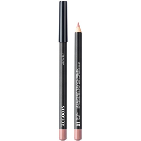 Карандаш для губ Relouis стойкий, с маслом жожоба тон 01 Сrystal rose