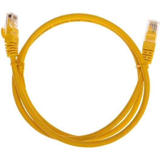 Патч-корд U/UTP Rexant cat 6, медь, LSZH (негорючий), 1 м, RJ45-RJ45, 26AWG, желтый