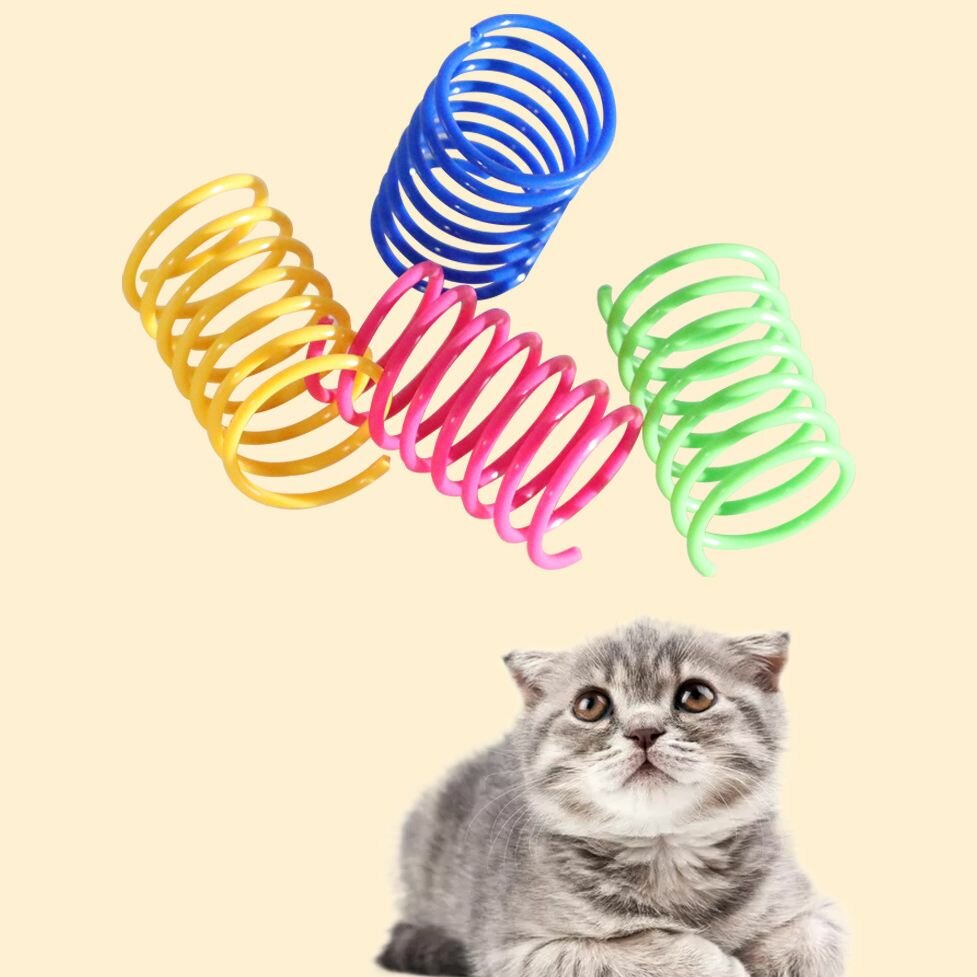 Цветные забавные весенние игрушки для кошек, игрушки для домашних животных 4 шт.