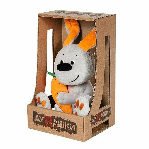 Игрушка мягкая Maxitoys ДуRашки Заяц и Морковка 24см
