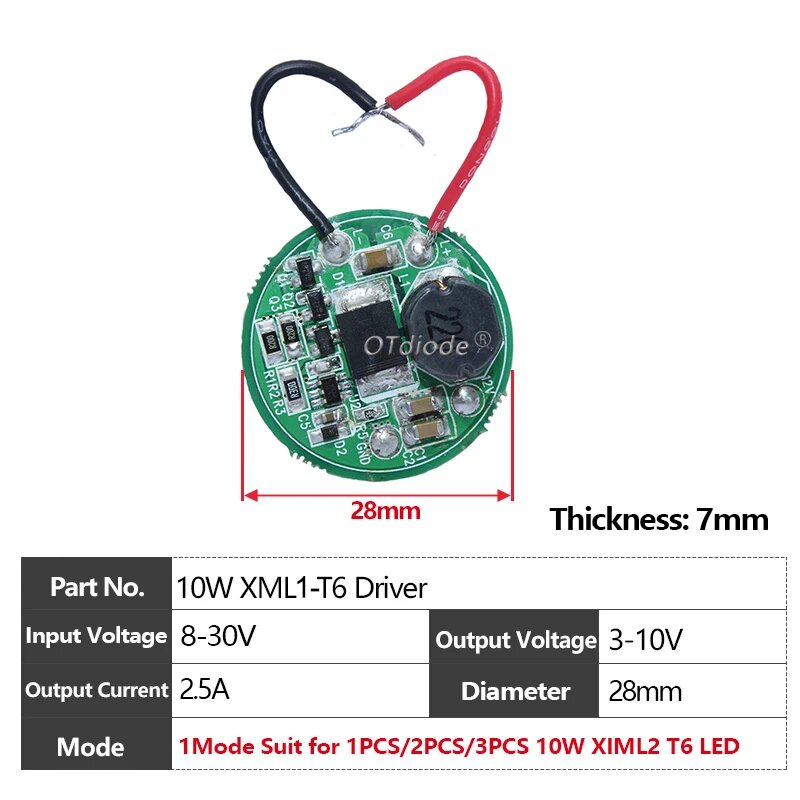 Трансформатор освещения OTdiode 3Вт 5Вт 10Вт 10W 28mm 1Mode