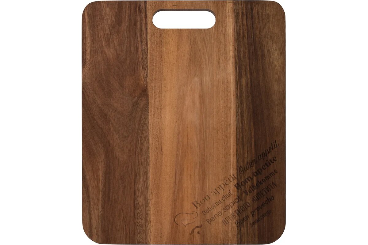 Разделочная доска MARMITON из акации размер 38,5×32×1,5 см - модель 17709 компактная
