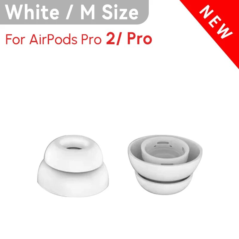 Силиконовые амбушюры для AirPods Pro 2 1 Pair, M size White