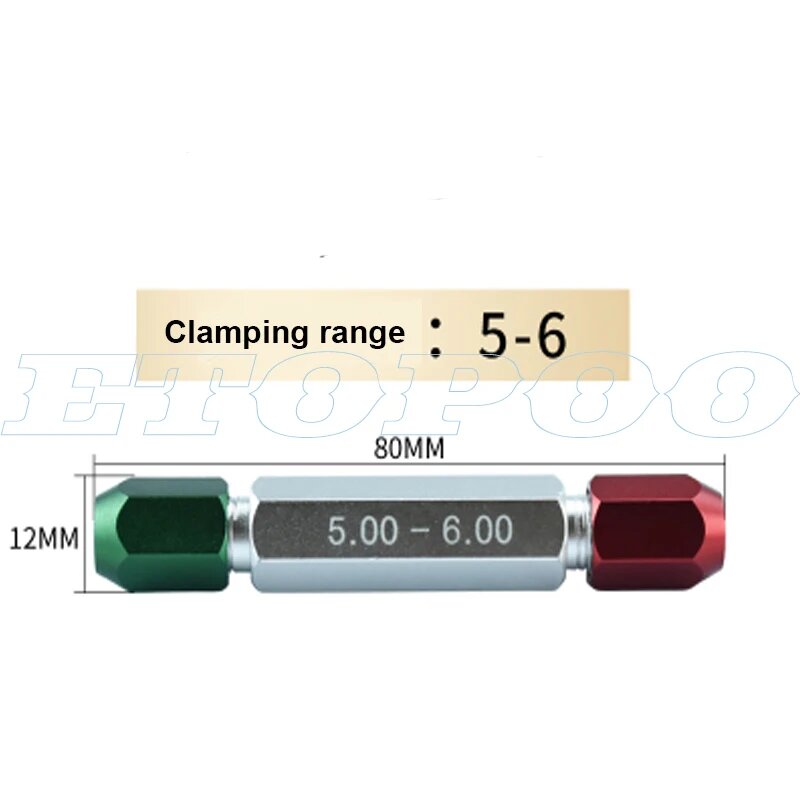 ETOPOO Цилиндрический штифт калибра 0,1-0,49 мм, 0,5-5,99 мм, 6-9,99 мм, 20,0 мм handle 5-6 1pcs