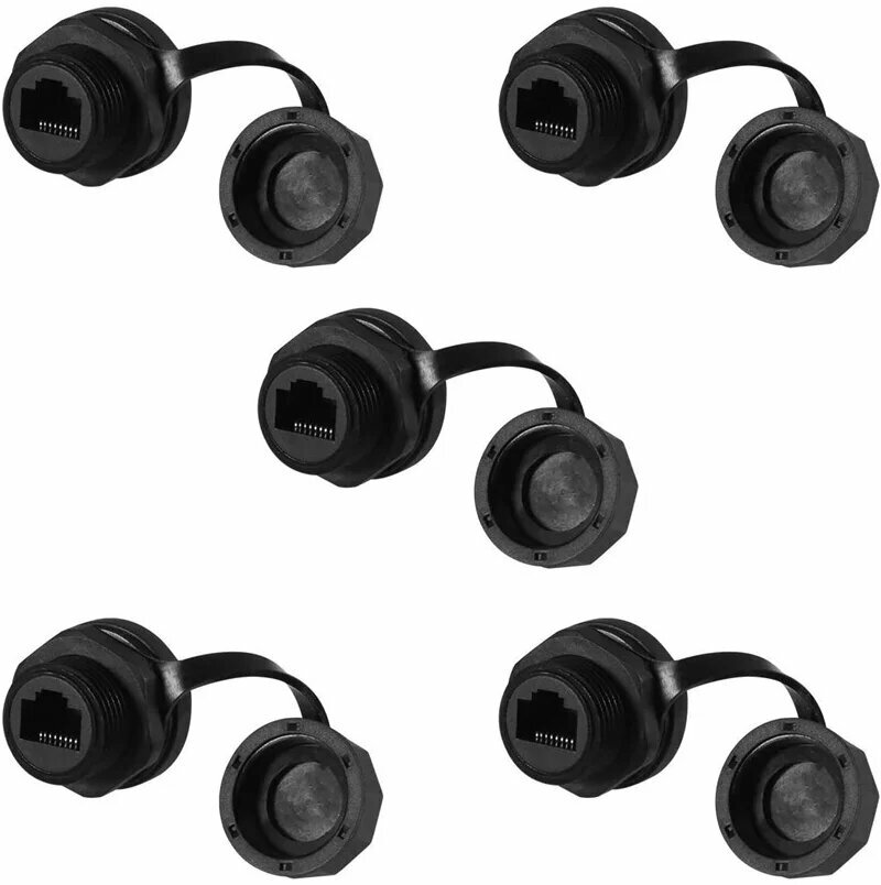 5 шт, Waterproof RJ45 Connector, Heat Shrink
