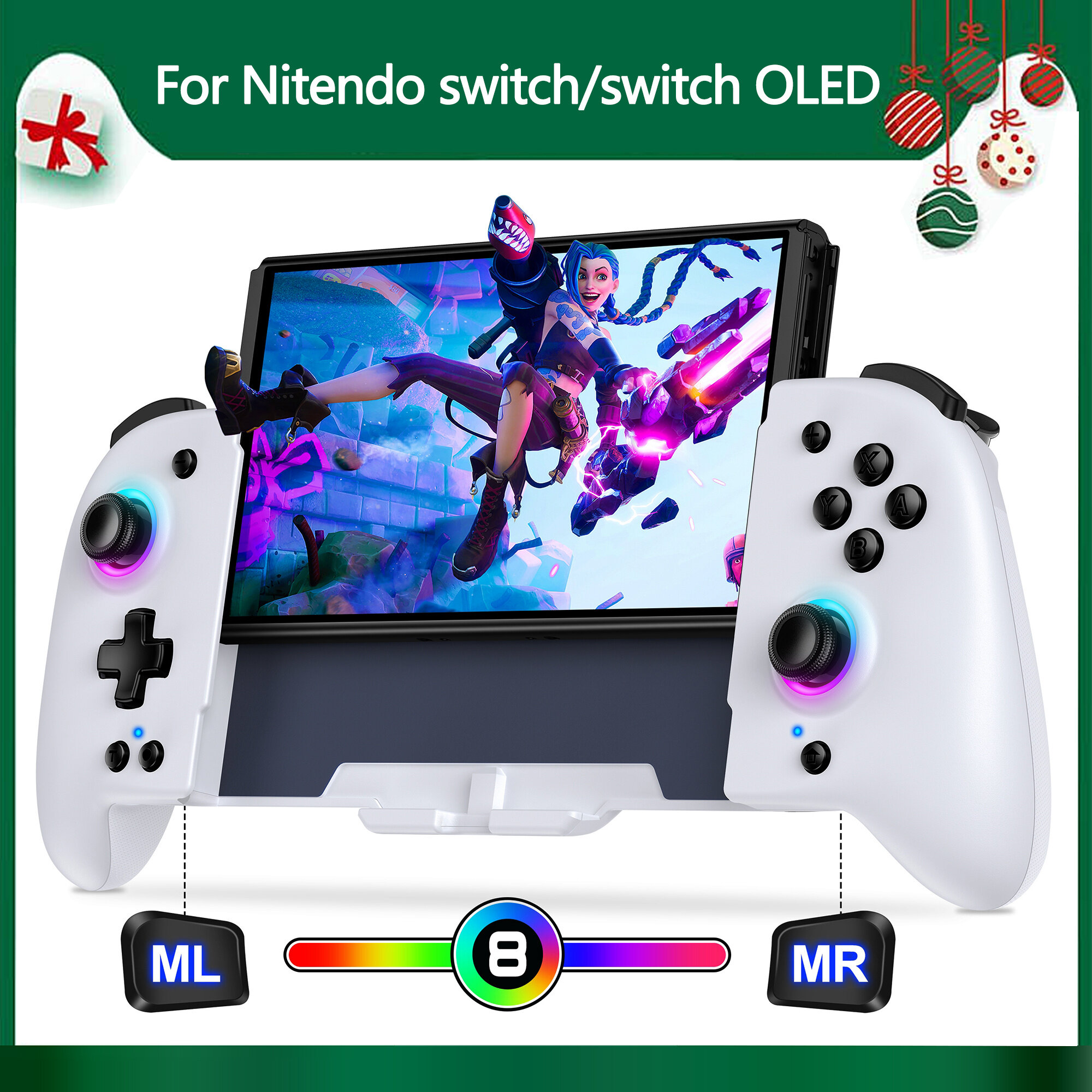 Рождественский подарок – беспроводной контроллер для Switch, монолитный джойпад для замены Pro-контроллера, Joy-cons для Nintendo Switch/OLED