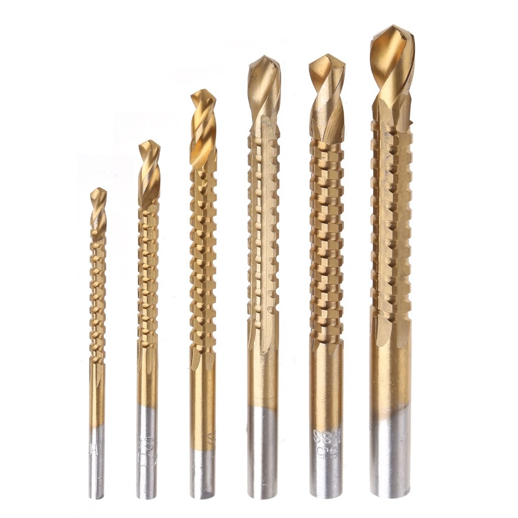 1 комплект из 6шт, сверло для распиловки, сверло для деревообработки