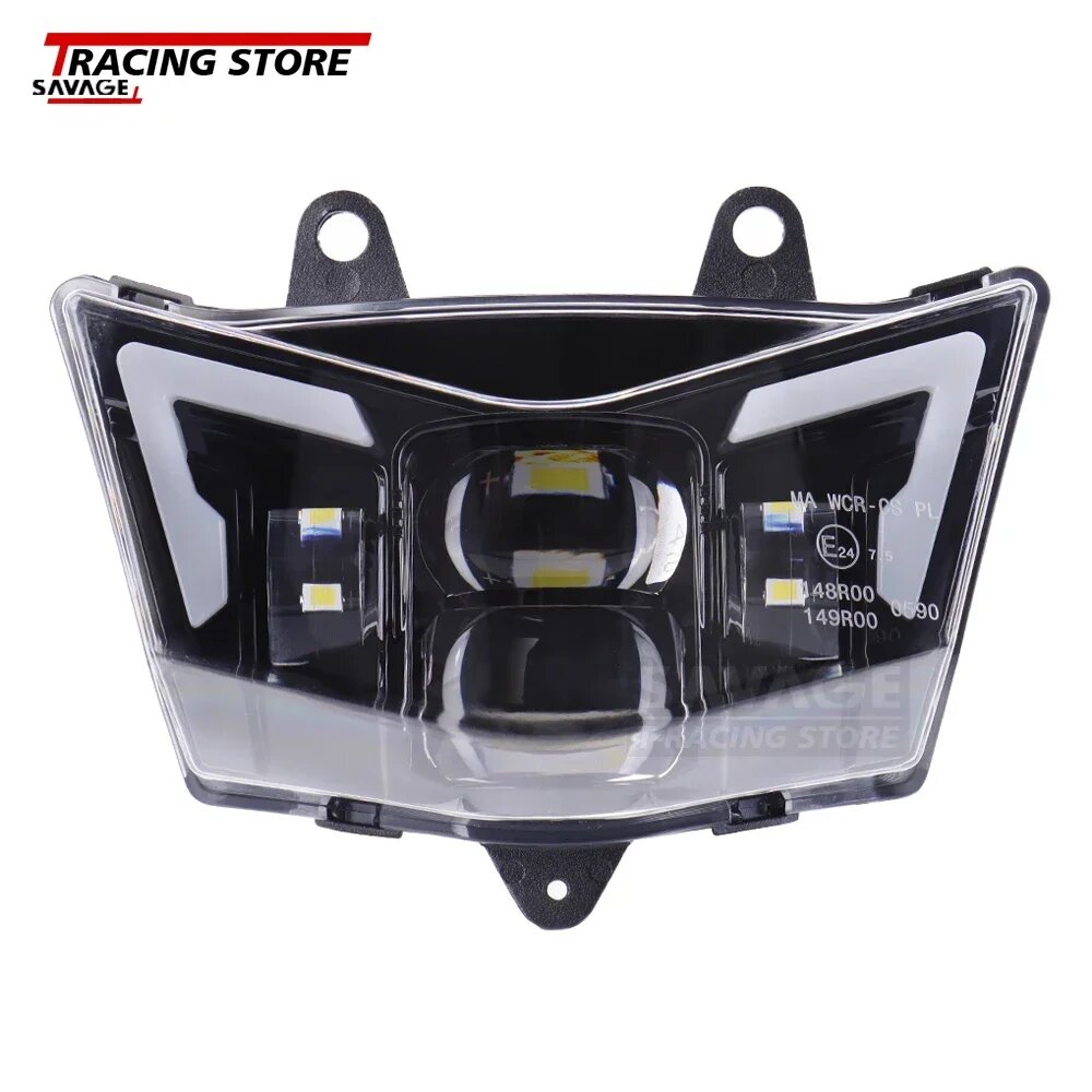 Новый KLX 125 KLX 150, светодиодный обтекатель фары в сборе для Kawasaki D-Tracker KLX125 KLX150, аксессуары для мотоциклов, головной светильник, лампа Черный, No With Fairing