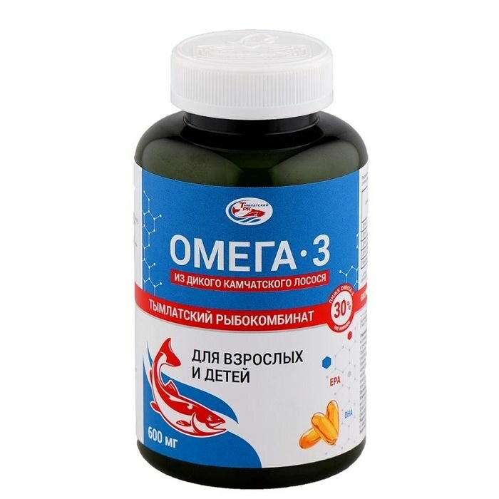 Salmoniсa Омега-3 из дикого камчатского лосося для взрослых и детей капсулы 600мг N240