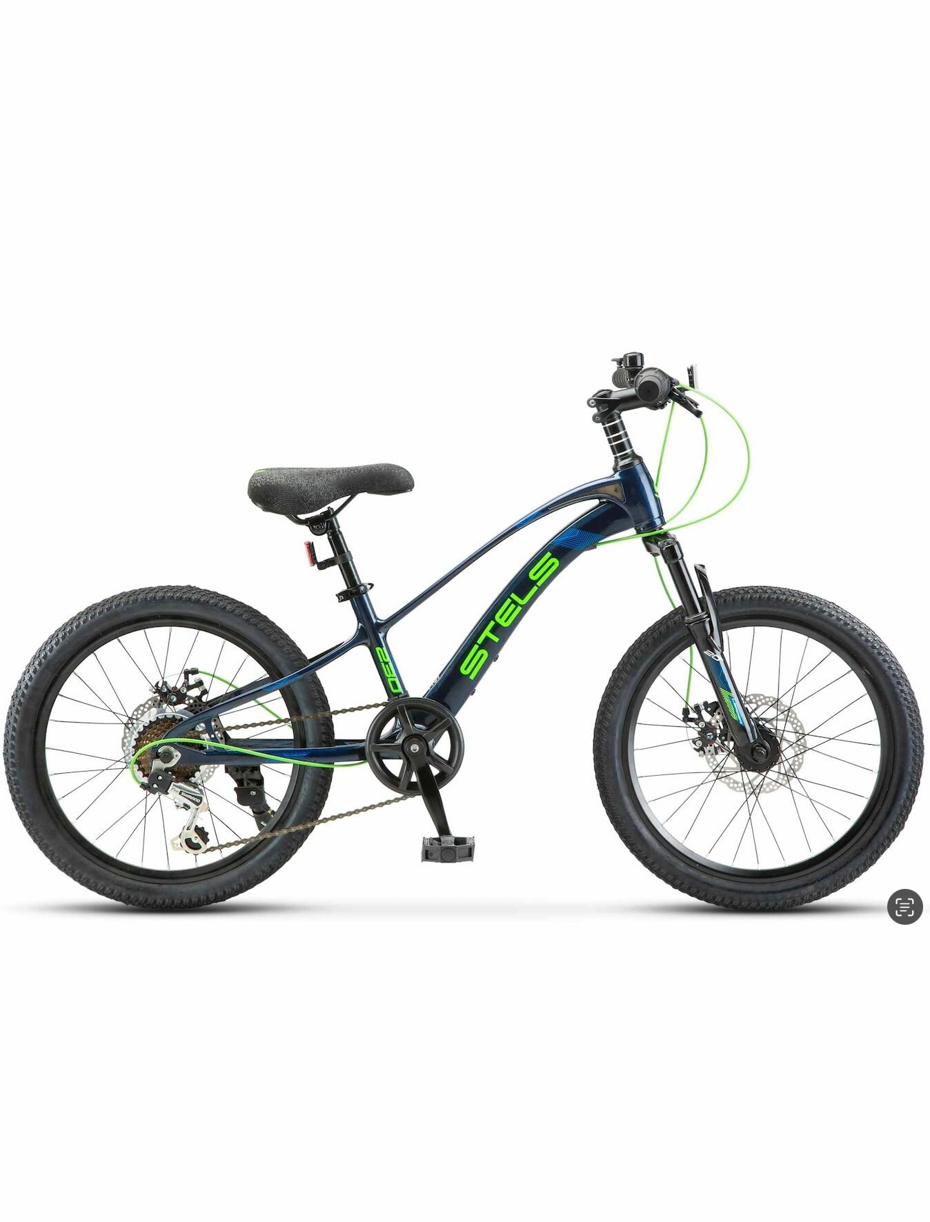 Велосипед подростковый MTB горный STELS, Leader 230 20MD Z010 (м), рама 10, колеса 20, 7 скор. Темно-синий/Черный, на рост 110-130