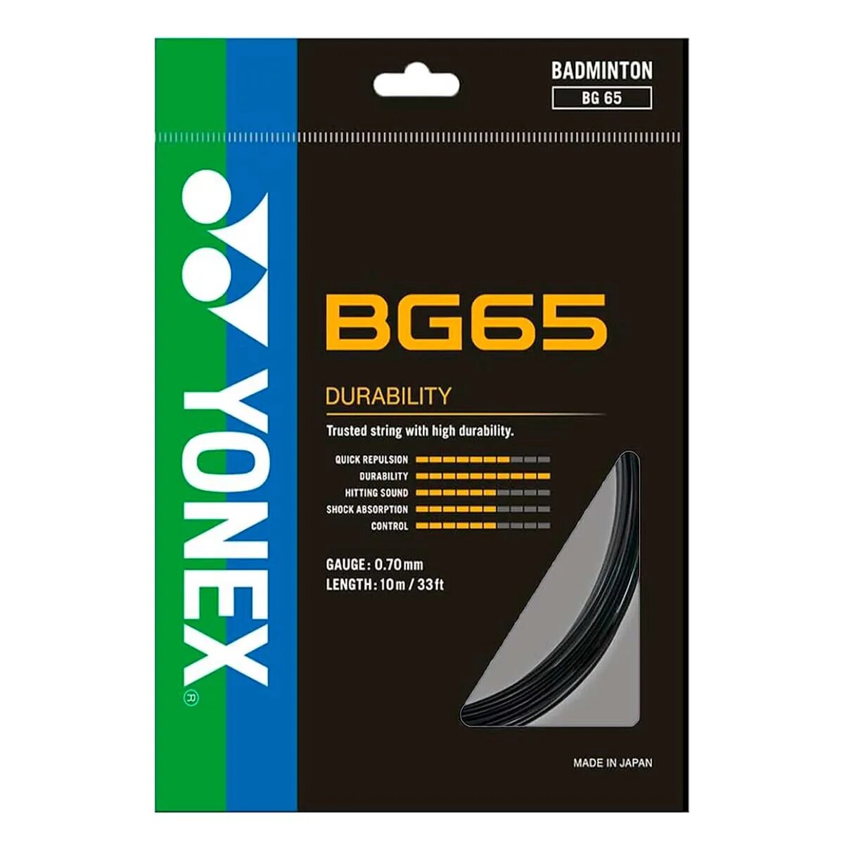 Струна для бадминтона Yonex BG-65 10м Black