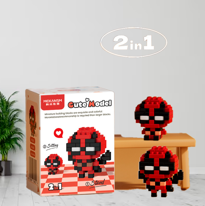 Конструктор 3Д из мини блоков с героями Марвел и ДС, 3D конструктор Marvel и DC из маленьких деталей