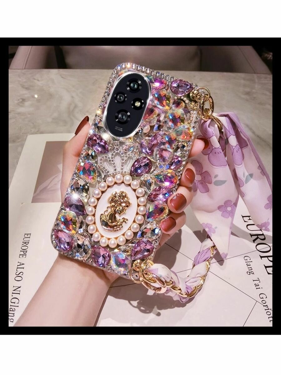 Чехол для Honor 200 / Хонор 200, Luxury 3D с бриллиантовым кристаллом/Сверкающий стразами/Просто и стильно