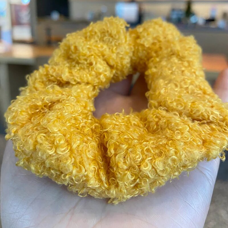 Мягкие плюшевые резинки для волос с помпоном PO-17