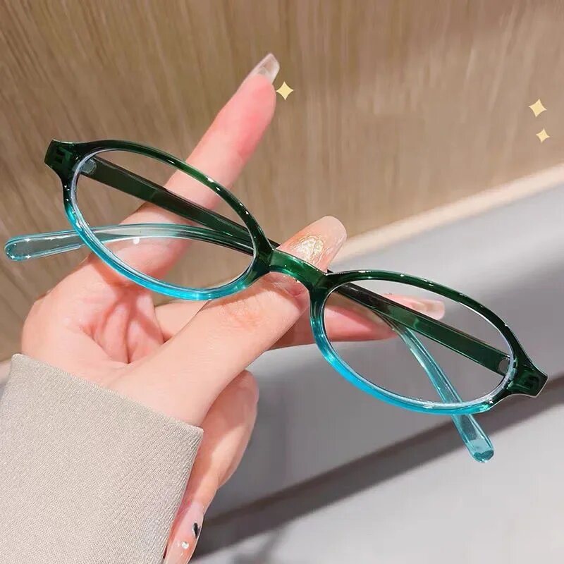 Женские овальные очки green -2.0