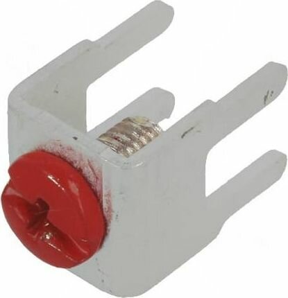 Наконечник KEYSTONE 7772-2 зажим под винт, THT, красный, 7.5х5мм, 1 шт