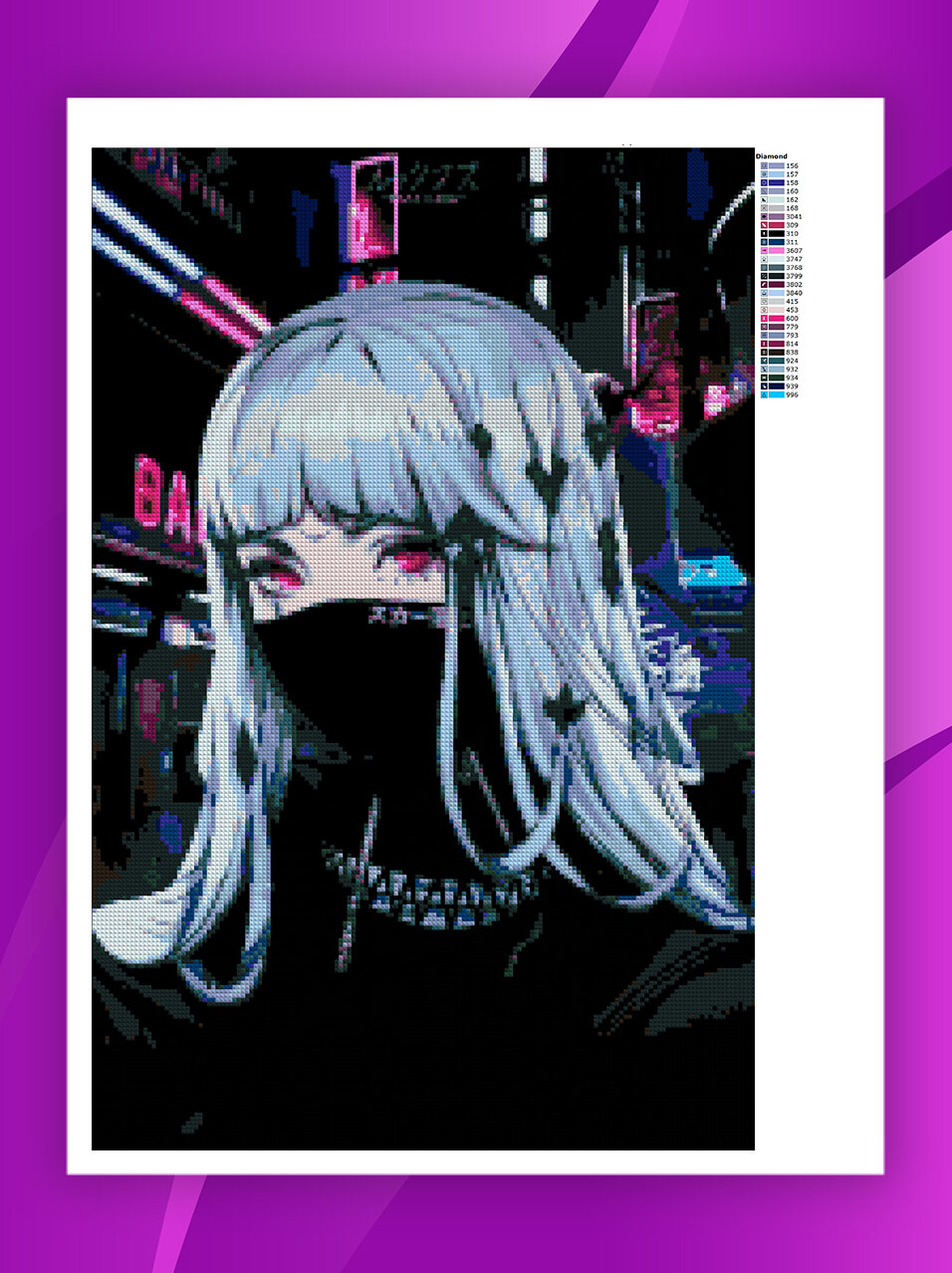 Алмазная мозаика без подрамника - вышивка Black mask 40 х 60 см