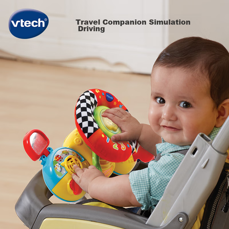VTech Newborn Toy, Baby Car Steering Wheel, Realistic Driving Simulation, 6 Months+, Baby's First Birthday Gift, for Boys And Girls