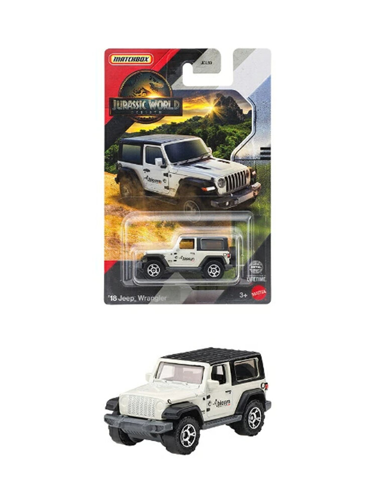 Машинка Matchbox Jurassic World 1/64 car model 18 Jeep Wrangler