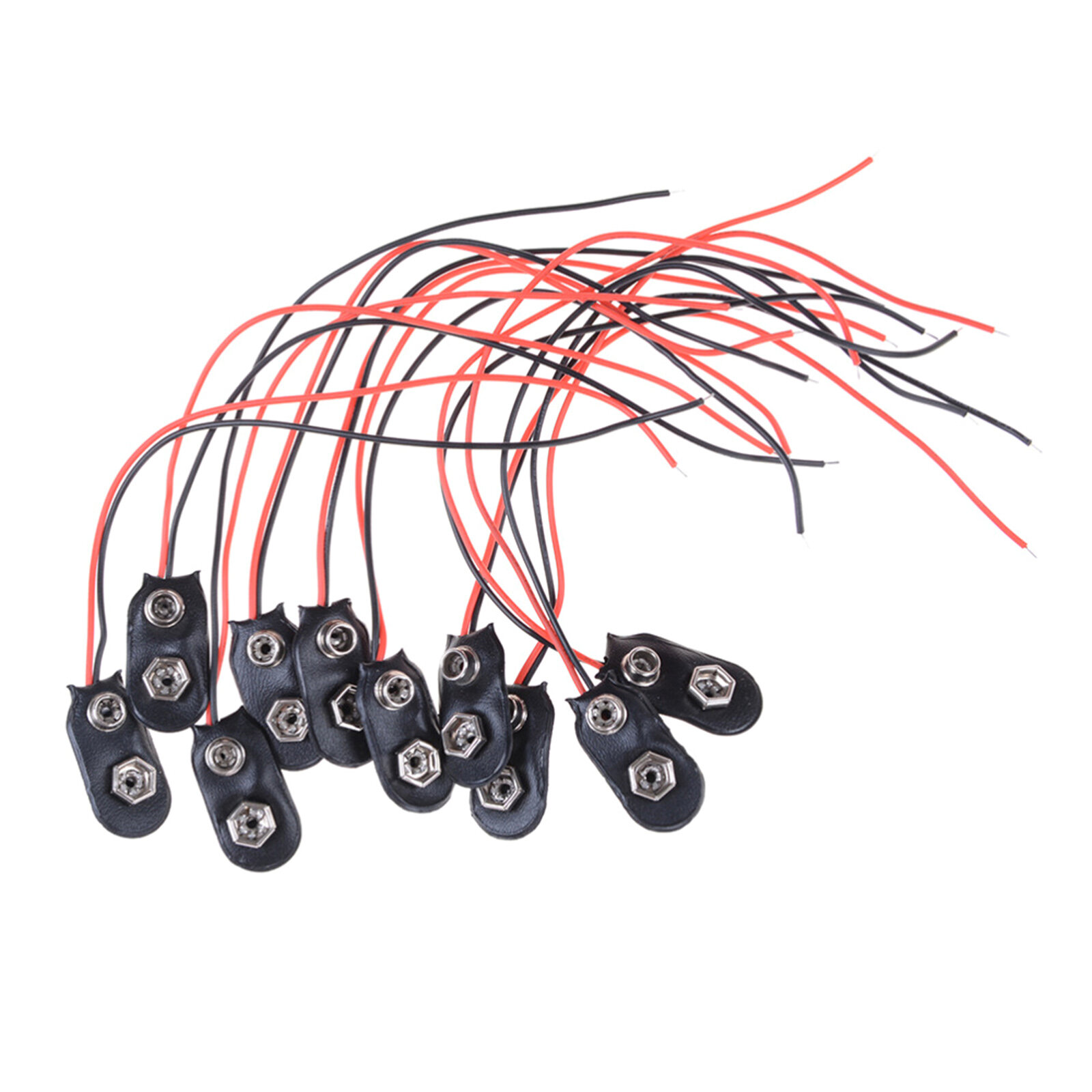 10 Шт I Тип 9 В Зажим для аккумулятора Разъем Длинного Кабельного соединения Мягкий для корпуса Черный Красный Разъем Длина кабеля 15 см