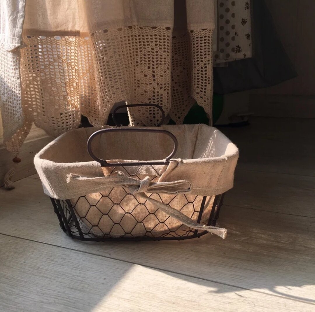 Корзина 23*23*10см для хранения овощей, фруктов, хлеба, яиц, корзинка садовая, дачная, для сада и огорода, железная металлическая плетеная проволочная