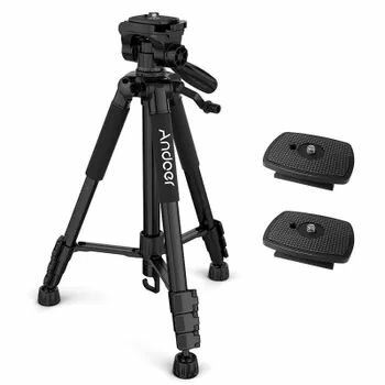 Andoer TTT-663N 57,5-дюймовый дорожный легкий штатив для камеры Стенд для телефона