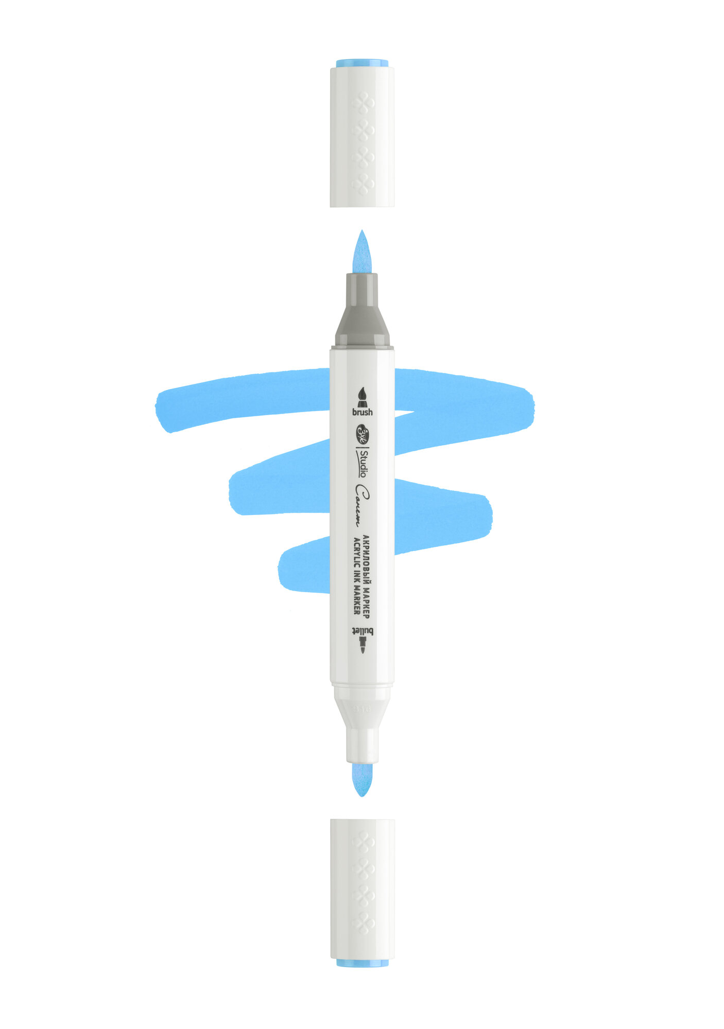 Маркер акриловый сонет на водной основе два пера №B211 церулеум кисть/пуля