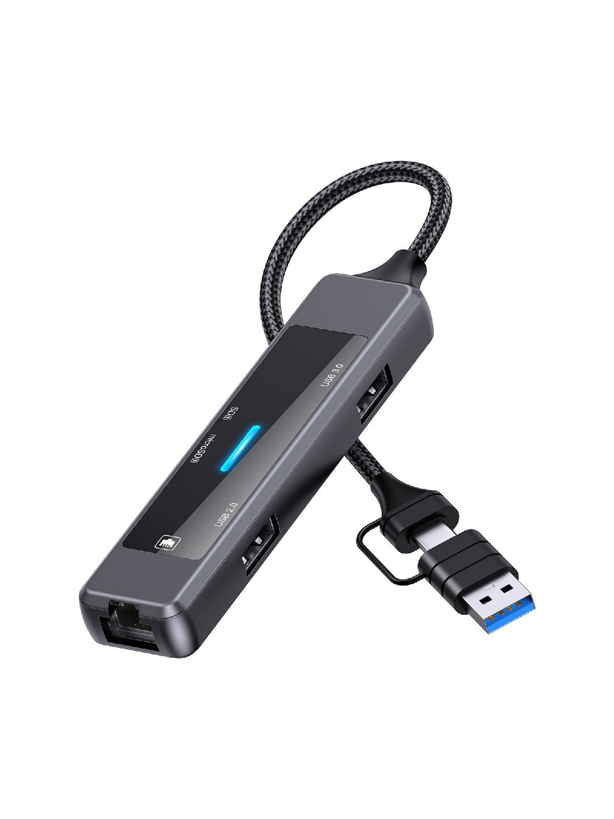 5Ports USB 3.0 Hubs Type C Hubs Multiple USB Splitter 5Gbps High Data Transmission USB 3.0 Adapter for Phone Tablet