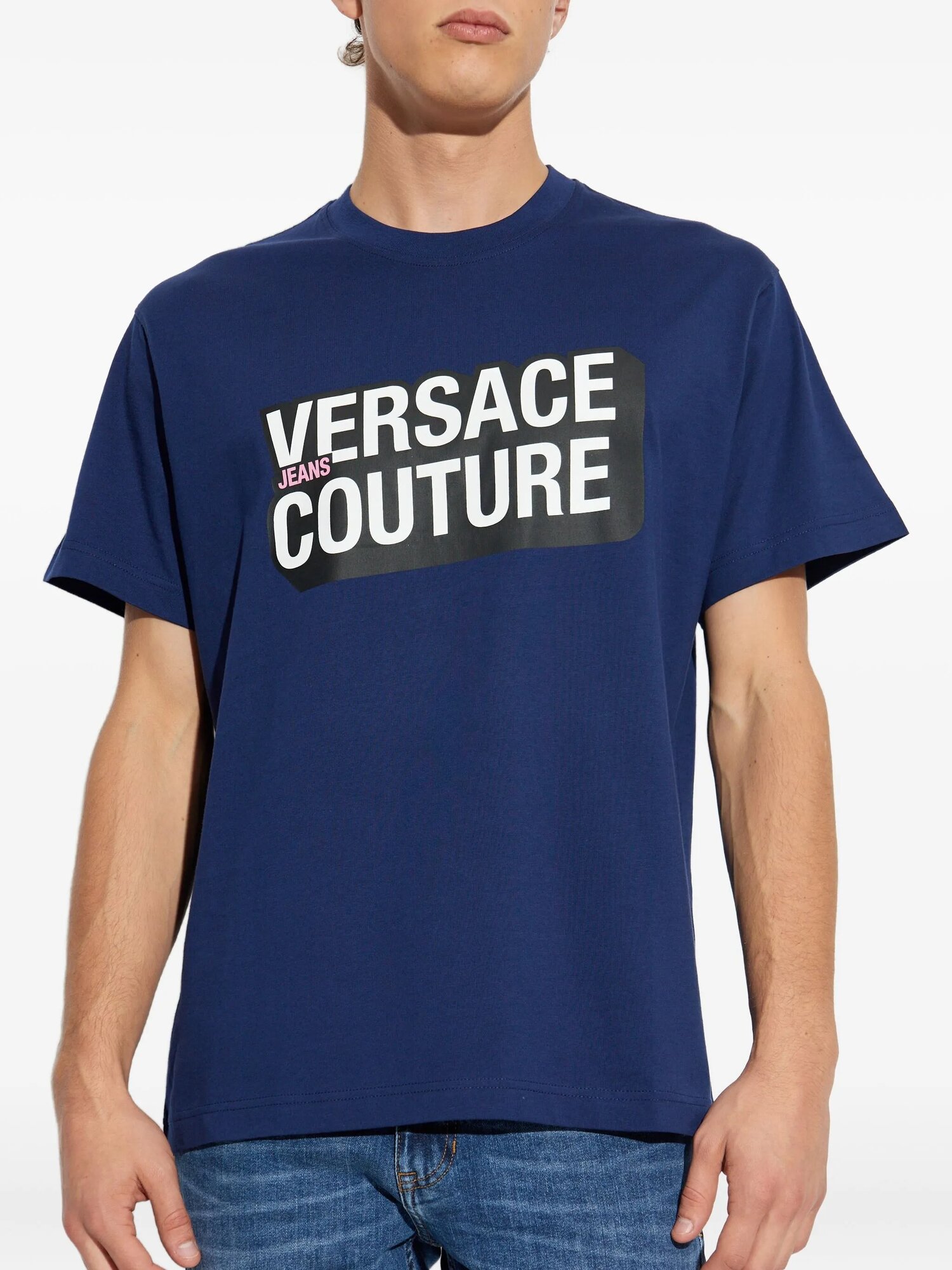 Футболка Versace, размер S, синий — фото 1