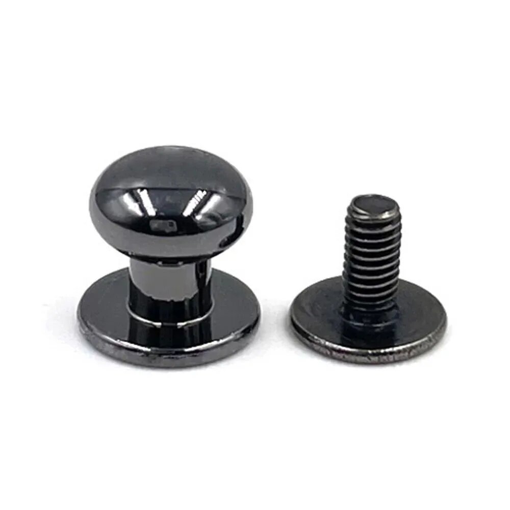 Металлические заклепки-гвоздики для рукоделия Черный, Monk Head 8mm, Gun black black