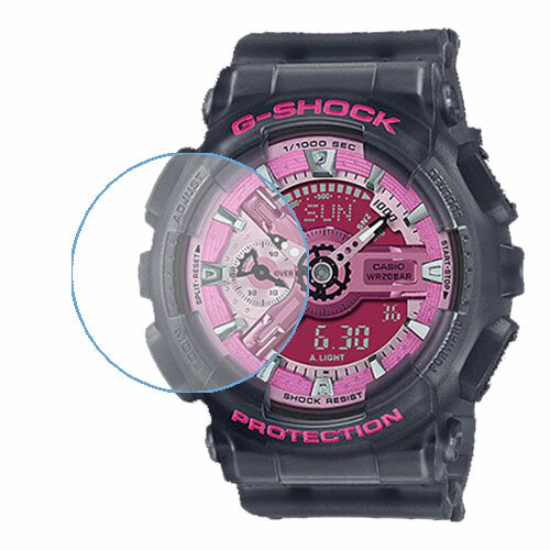 Скрин Мобайл защитный экран для часов Casio GMA-S110NP-8A из нано стекло 9H