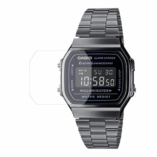 Скрин Мобайл защитный экран для часов Casio A168WEGG-1BEF из гидрогелевая плёнка прозрачная