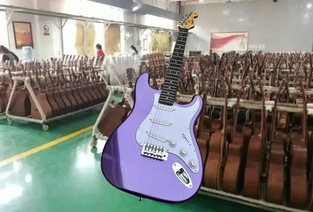 YanDou Акустическая гитара Fende Одинарные и двойные электрогитары 11-струнная, корпус Клен 39"